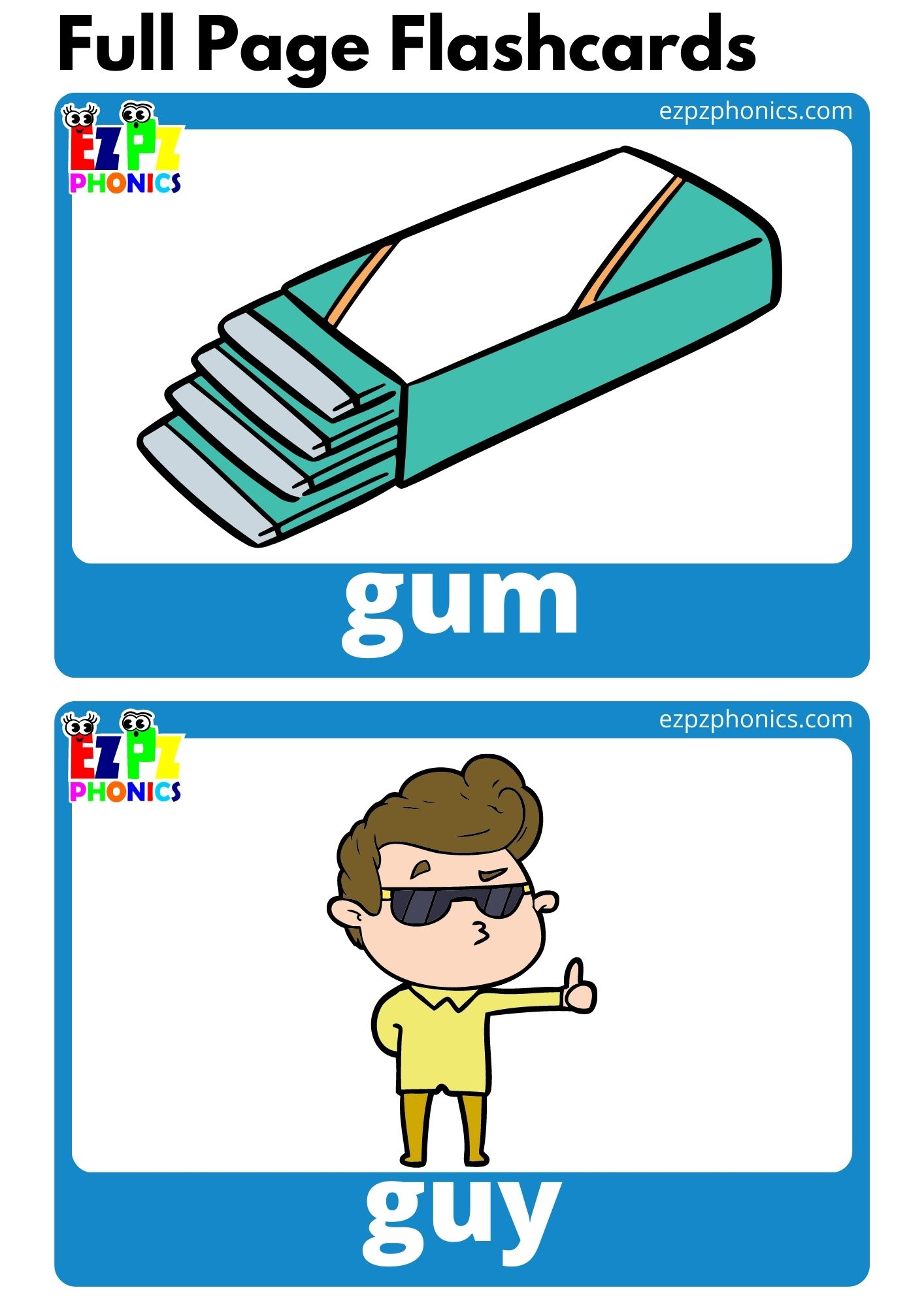 G Beginning Sounds Flashcards - ezpzphonics.com G Beginning Sounds Flashcards - ezpzphonics.com